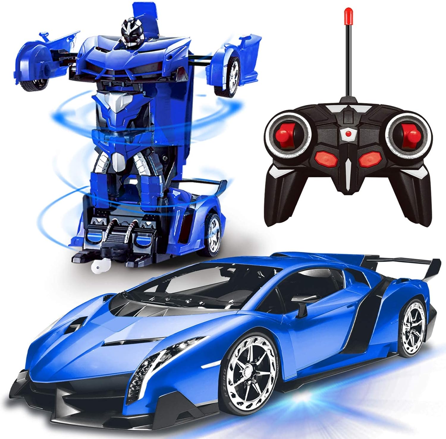 Coche Transformable RC 2 en 1: De Auto Deportivo a Robot en un Segundo ...